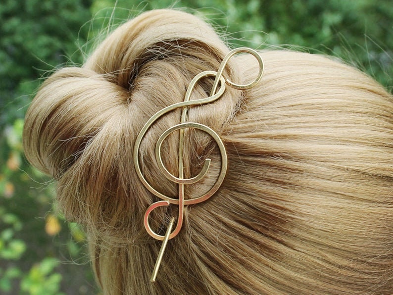 Metal Hair Clips Hair Stick Music Note Hair Slide Hair Pin - Etsy