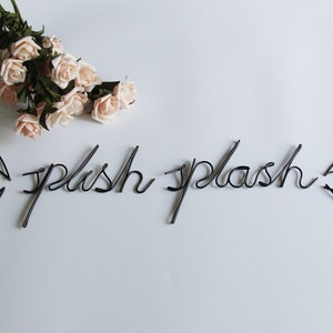 Splish Splash Sign With 4 Splashes, Fun Bathroom Decor for Wall ...