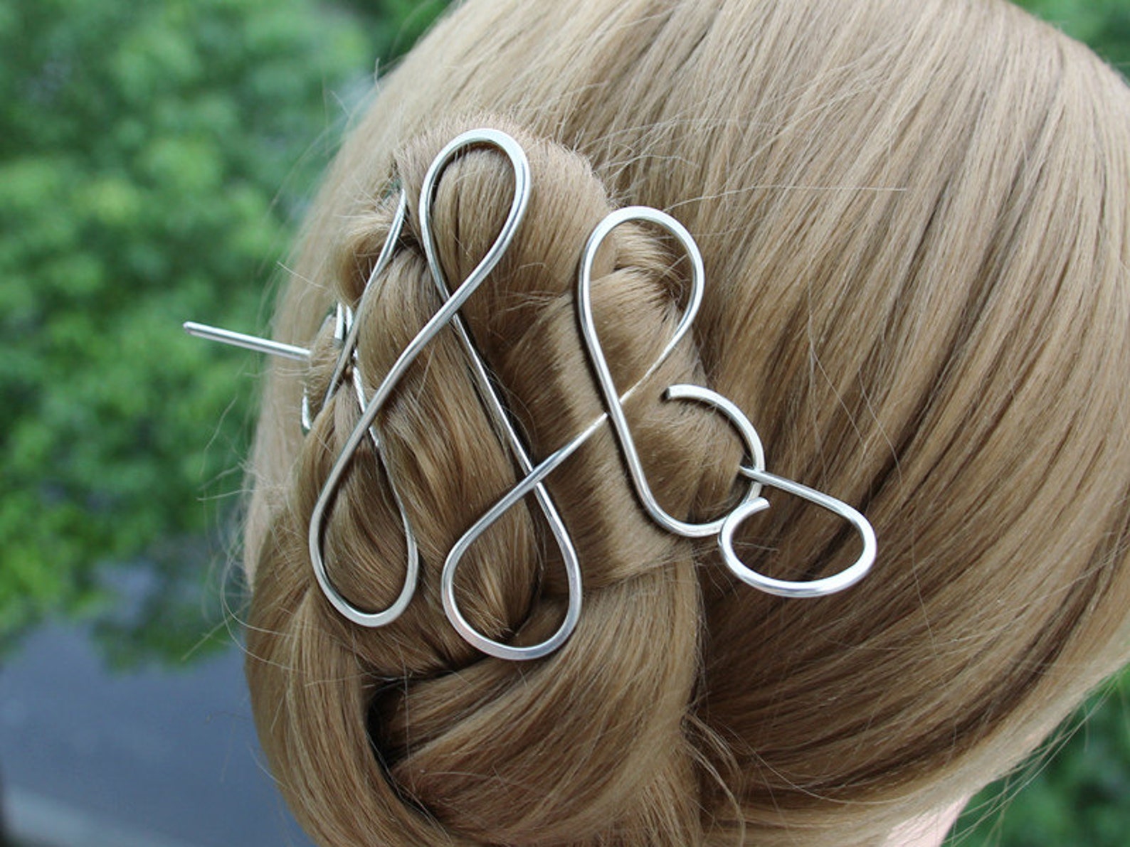 Celtic Loop Hair Clip Hair Stick Hair Barrette Silver Hair | Etsy