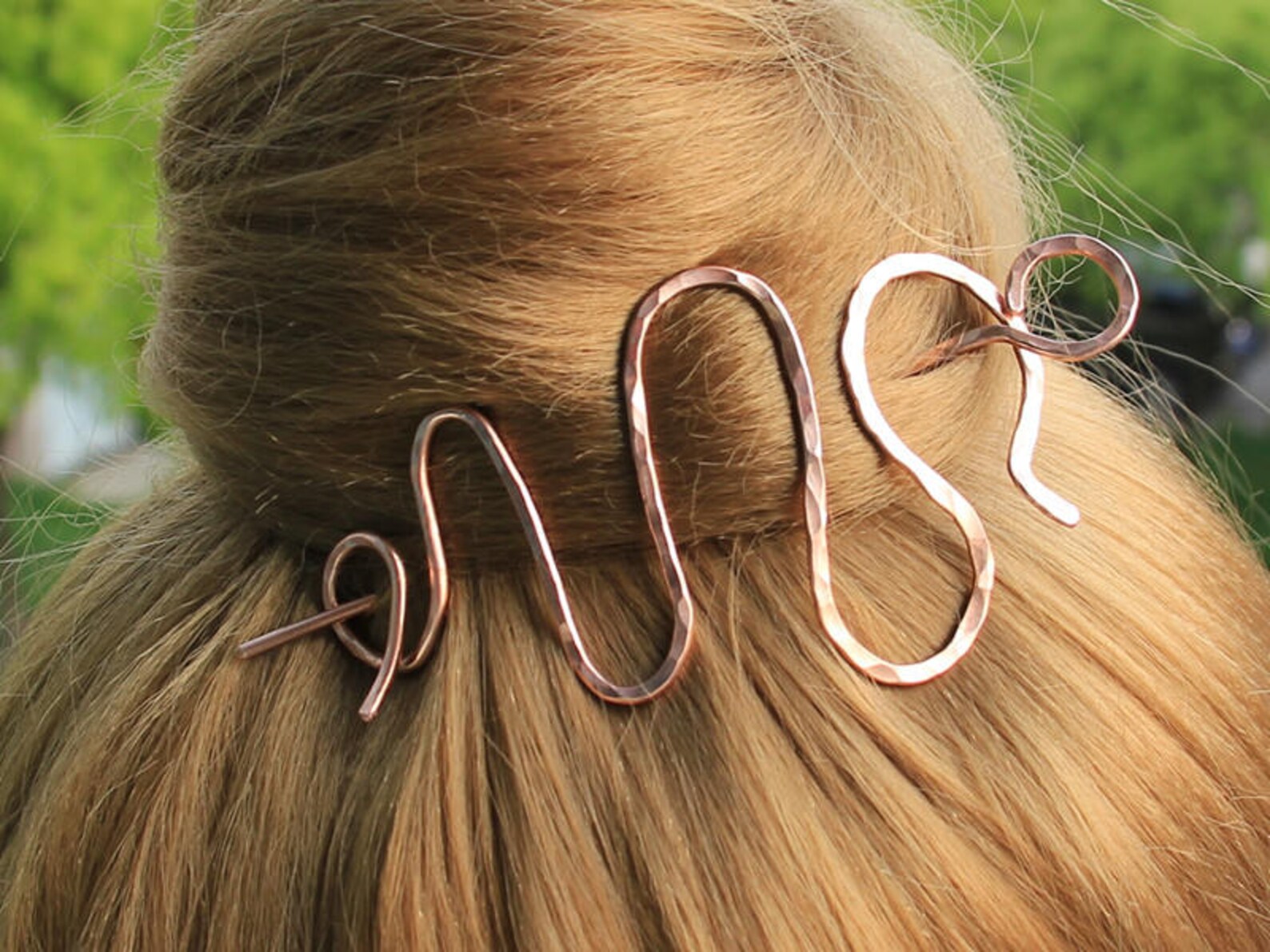 Snake Hair slide Hair Pin Copper Hair Clip Hair Stick Hand | Etsy