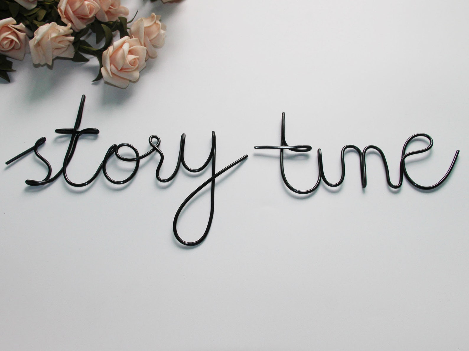 Story Time Sign for Nursery Nursery Bookshelf Decor Wire | Etsy