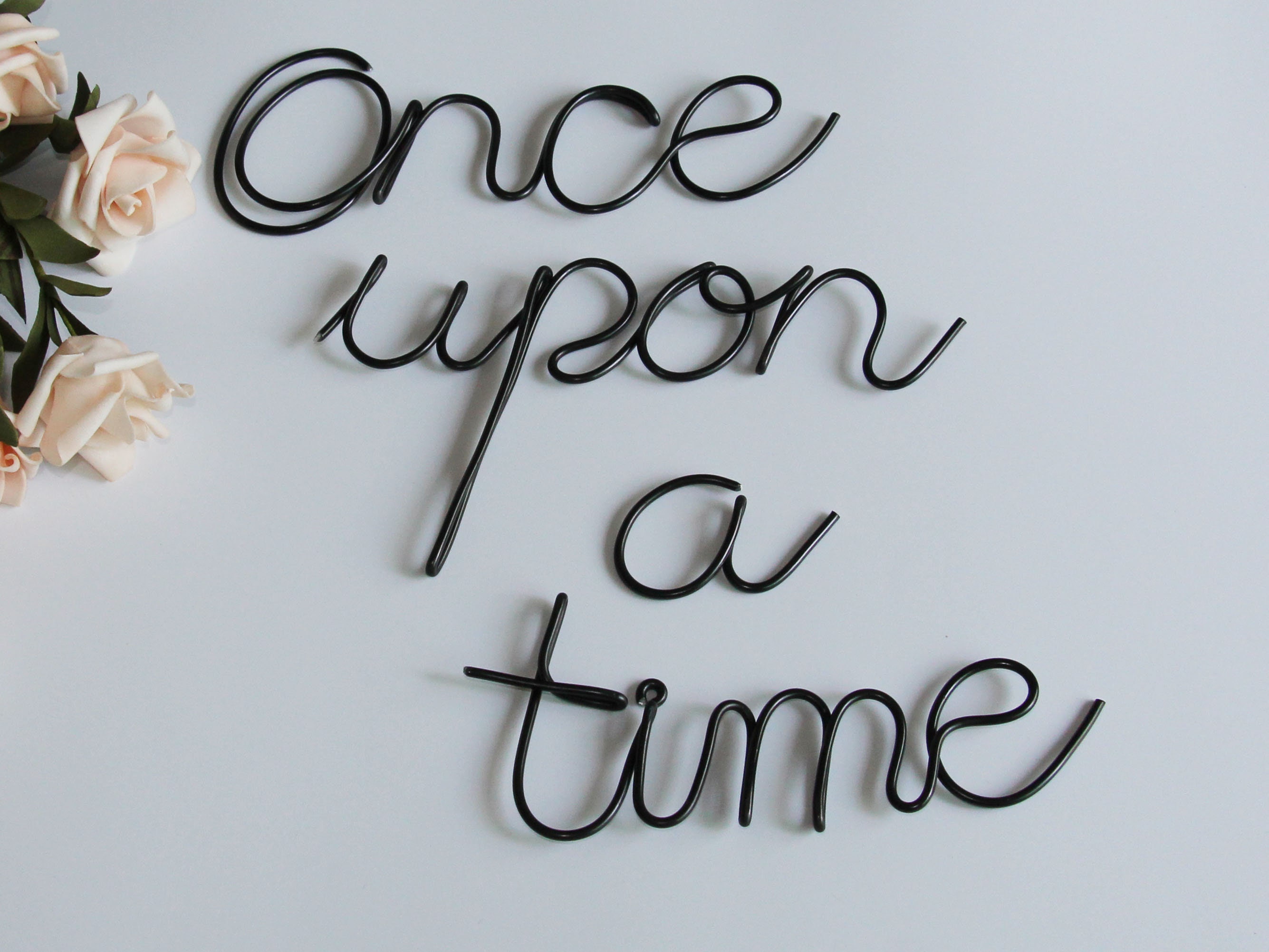 Once Upon a Time Sign Nursery Wall Decor Black Read Sign | Etsy