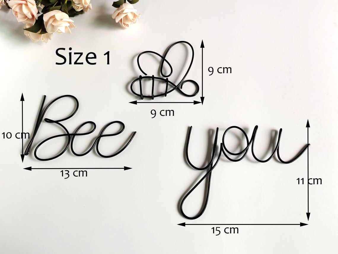 Bee You Sign Bumble Bee Wall Decor Wire Bee Decor Wire Wall - Etsy