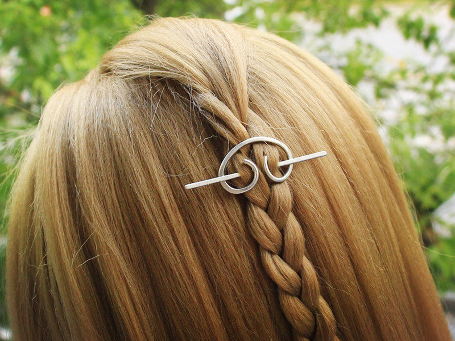 Silver Hair Clip for Women With Hair Stick, Tiny Hair Barrette Metal ...