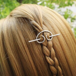 Silver Hair Clip for Women With Hair Stick, Tiny Hair Barrette Metal ...