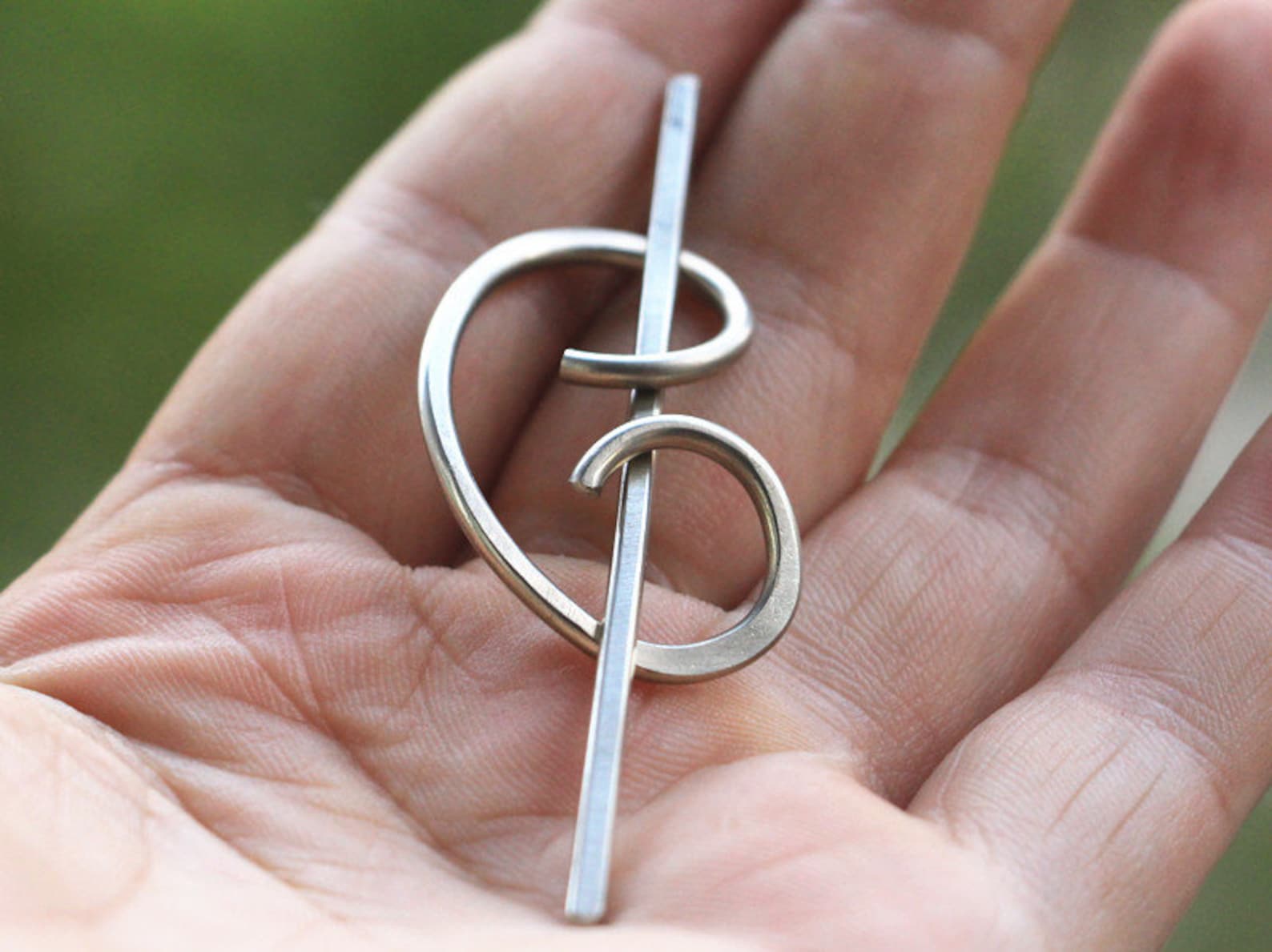 Silver Hair Clip for Women With Hair Stick, Tiny Hair Barrette Metal ...