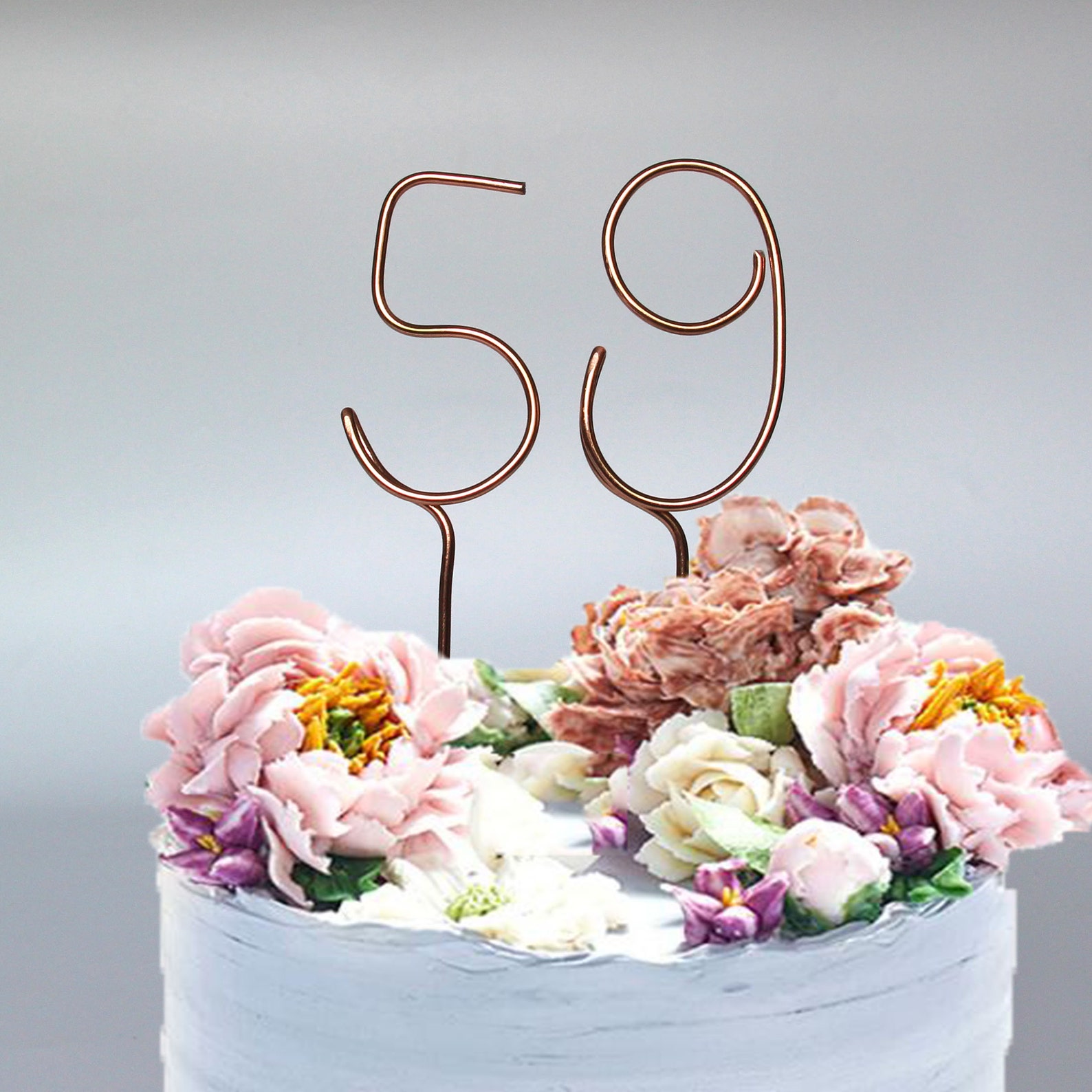 Number Cake Topper Birthday or Anniversary Birthday Cake | Etsy