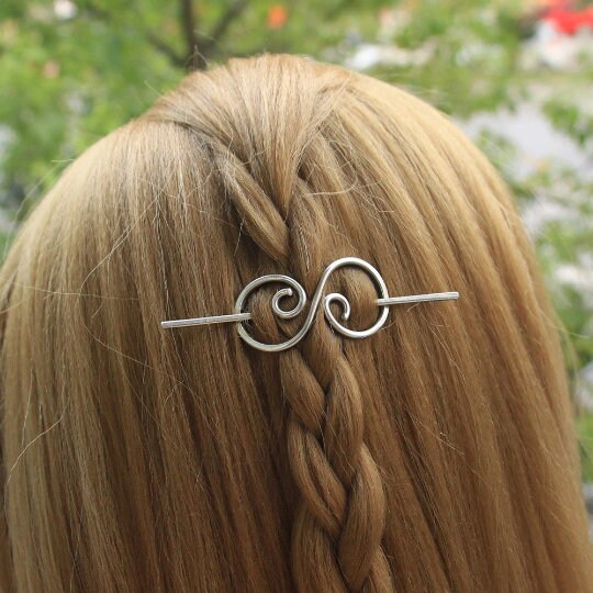 Small Metal Hair Clip for Thin Hair , Silver Brass Copper Antique ...