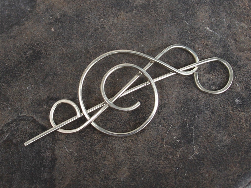 Metal Hair Clips Hair Stick Music Note Hair Slide Hair Pin - Etsy