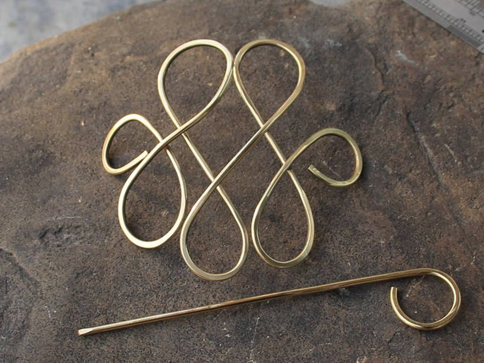 Celtic Loop Hair Clip Hair Stick Hair Barrette Silver Hair | Etsy