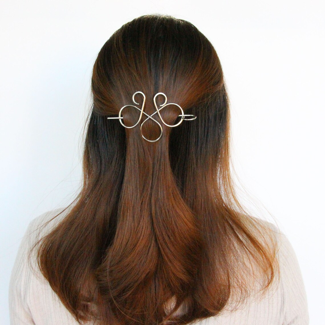 Gold Hair Clip With Hair Stick Loop Hair Pin Hair Slide | Etsy