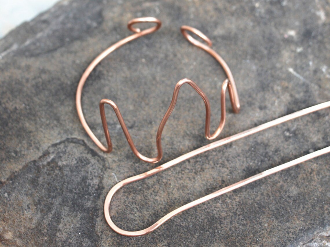 Fire Bun Holder or Ponytail Holder Hair Cuff Copper Hair - Etsy