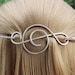 Sterling Silver Hair Clip Music Note Hair Slide Metal Hair - Etsy