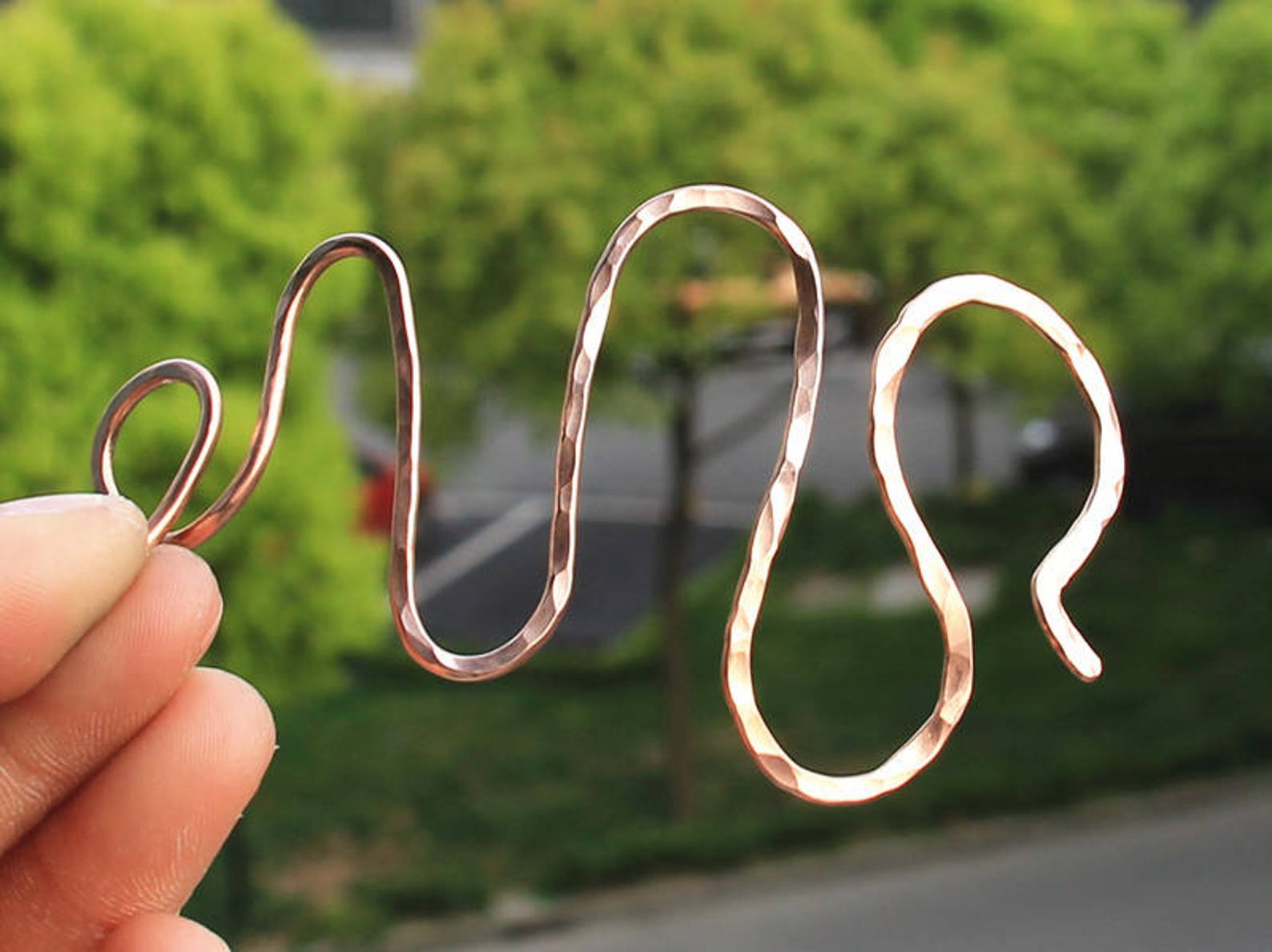 Snake Hair slide Hair Pin Copper Hair Clip Hair Stick Hand | Etsy