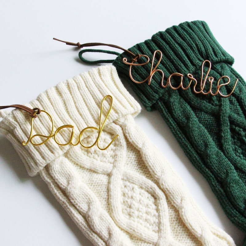 Stocking Name Tag - Etsy