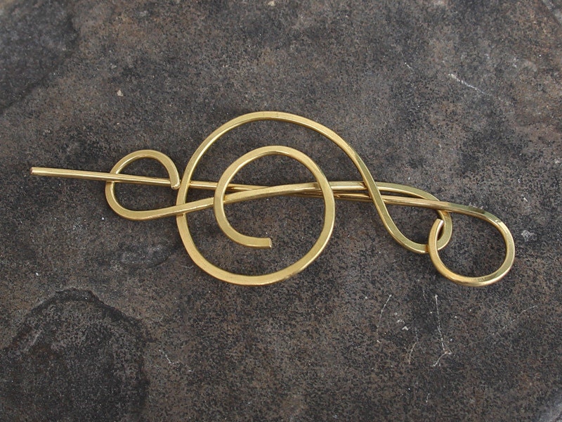 Music Related Hair Accessories Brass Hair Clip Music Note | Etsy