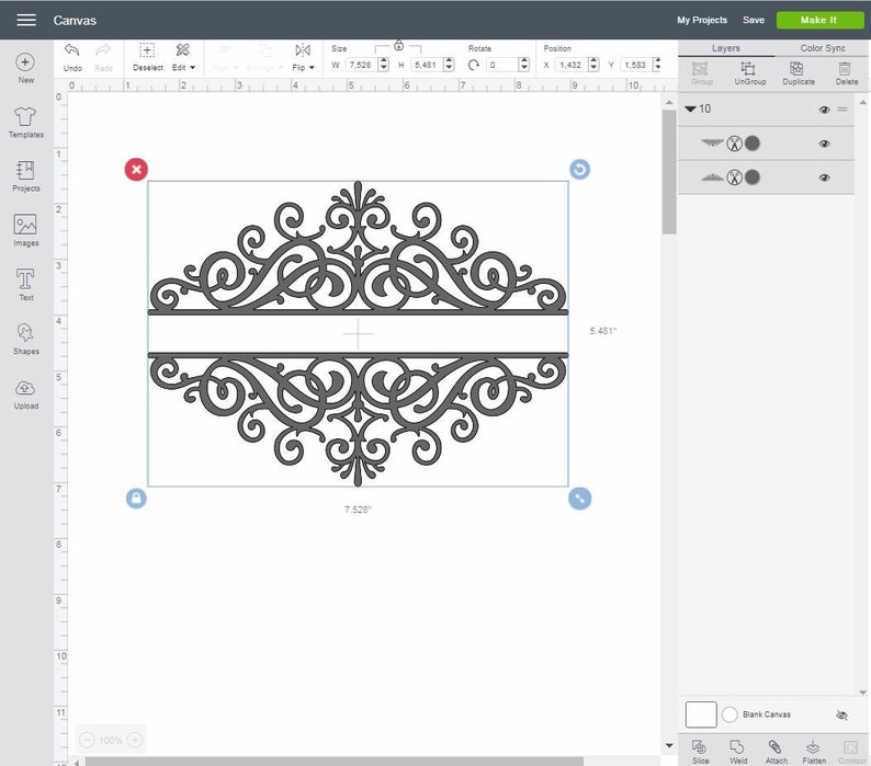 Split frame monogram svg swirl monogram laser cut files | Etsy