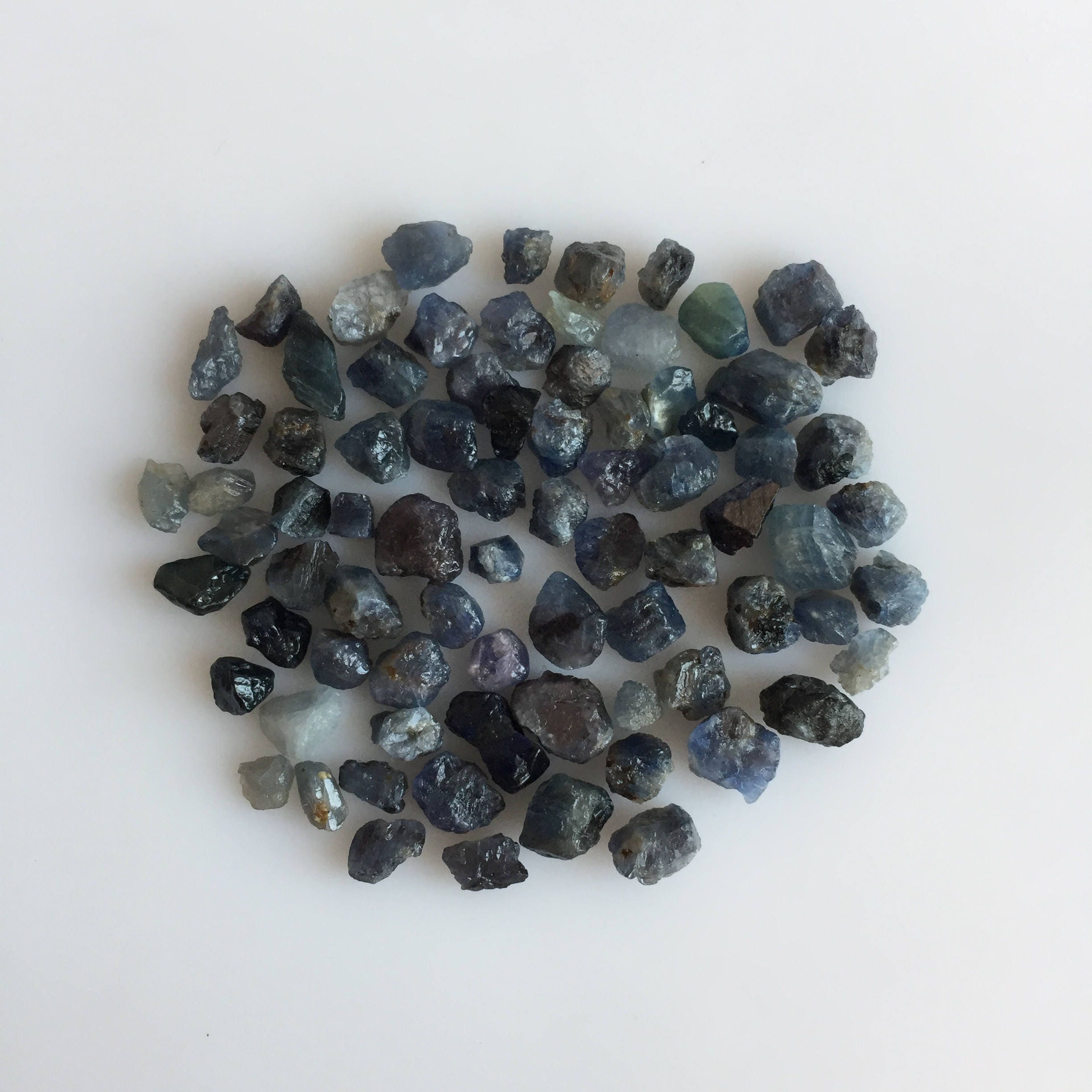 NATURAL BLUE Grey SAPPHIRE Rough Loose Mineral Gemstones Lot Earthmined ...