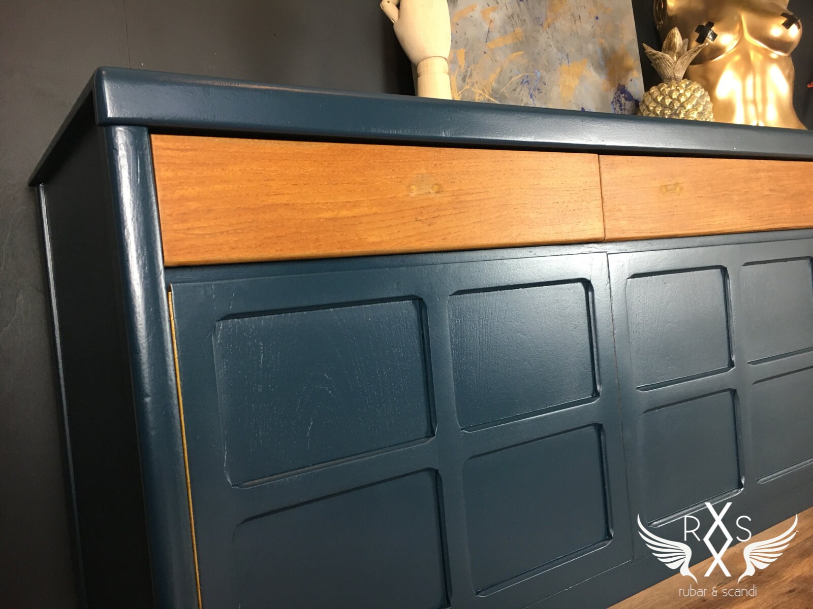 Nathan Sideboard Painted in Farrow and Ball Hague | Etsy