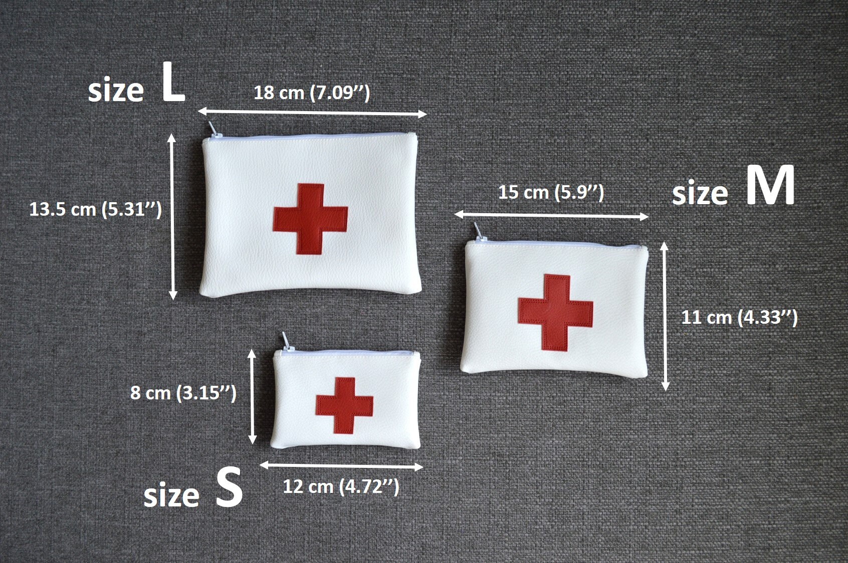 Red Vegan Medicine Purse, First Aid Pouch, Red Cross Medicine Bag ...