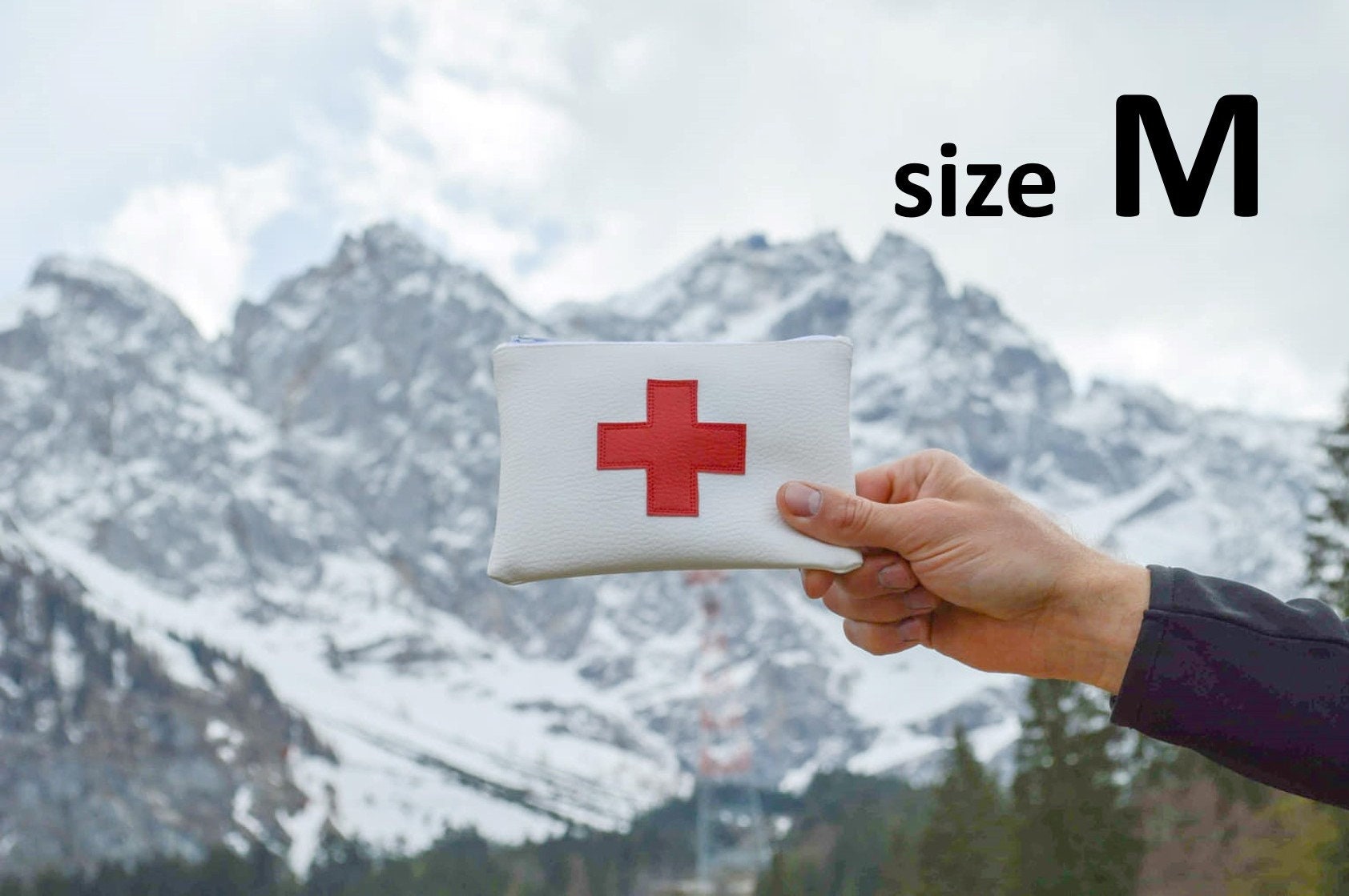 Vegan Leather First Aid Pouch, Red Cross Medicine Bag - Etsy