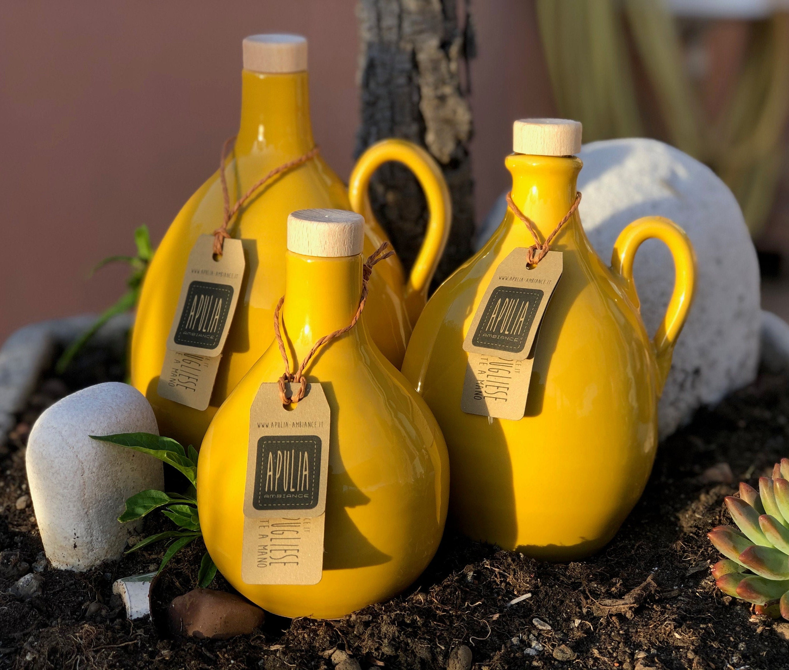 Yellow Oil Bottle Pottery Design Ceramic Oil Dispenser | Etsy