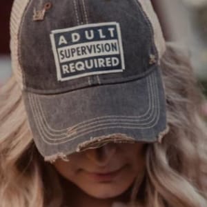 Adult Supervision Required Distressed Trucker Cap | Men's Trucker Cap ...