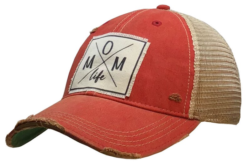 Mom Life Distressed Trucker Cap Moms Trucker Cap - Etsy