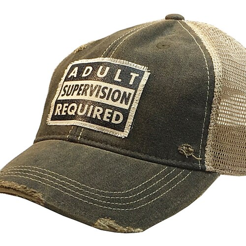 Adult Supervision Required Distressed Trucker Cap Men's - Etsy