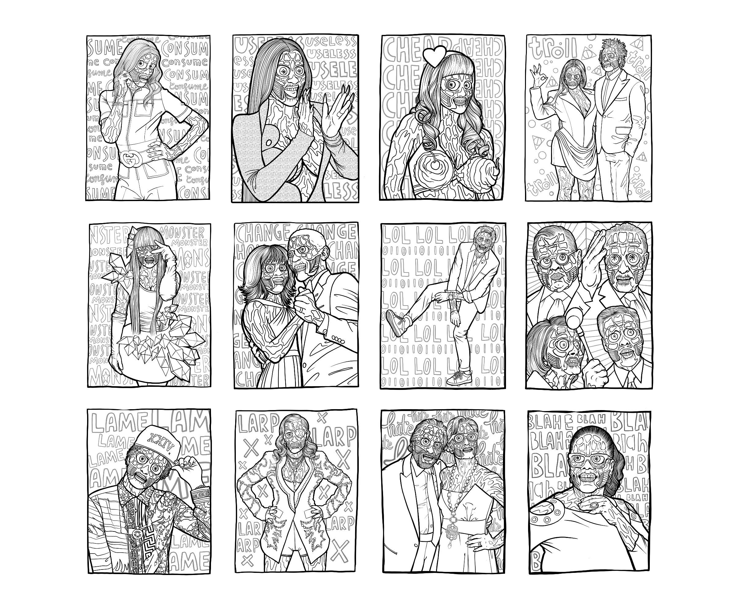 They Live Coloring Book Digital Download - Etsy