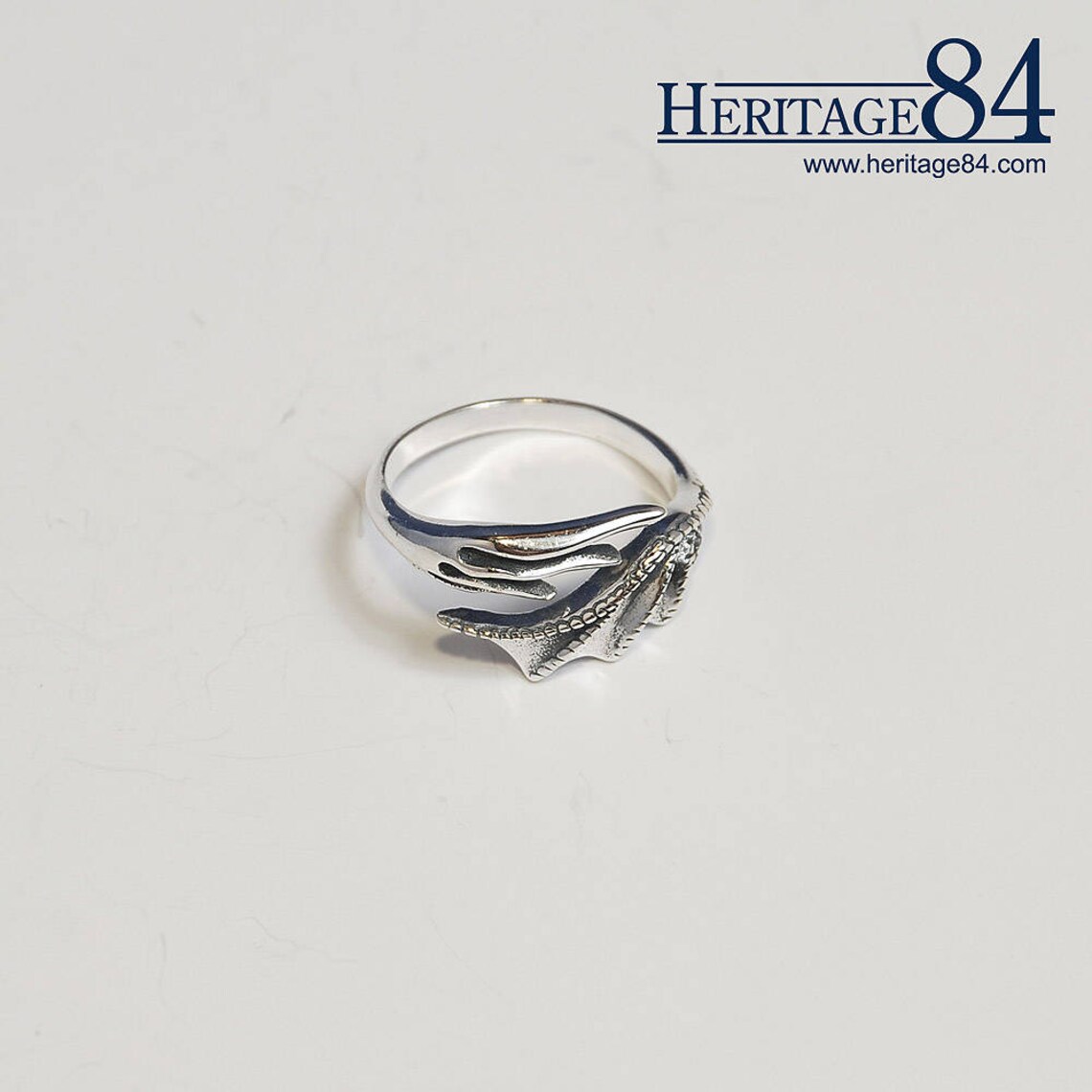 Men's dragon wing wrap around ring adjustable devil wing | Etsy