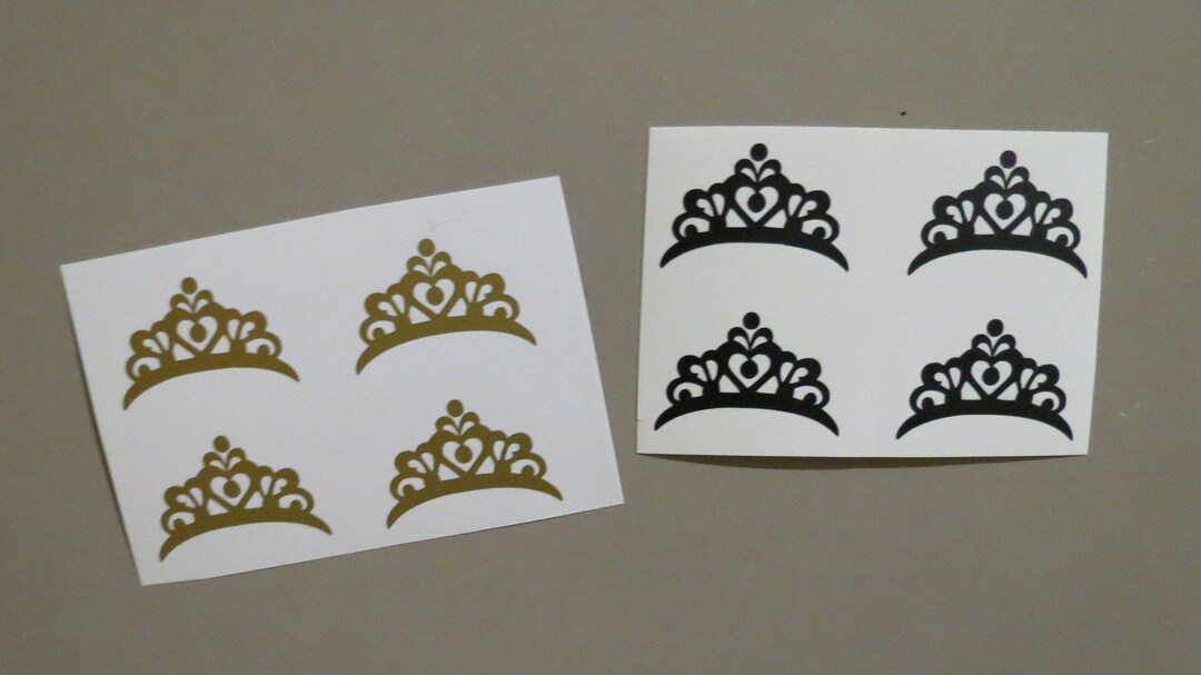 Set of 6/12/24/36/48/60 Crowns Vinyl Decals .princess Party - Etsy