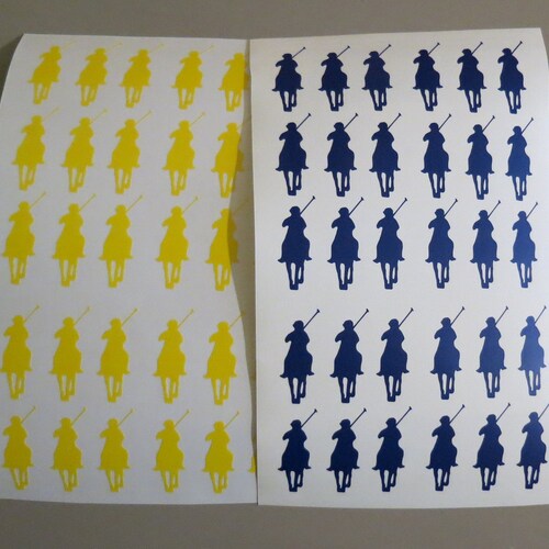 Set of 12 Polo Player Vinyl Decal Polo Horse Decal Stickers - Etsy