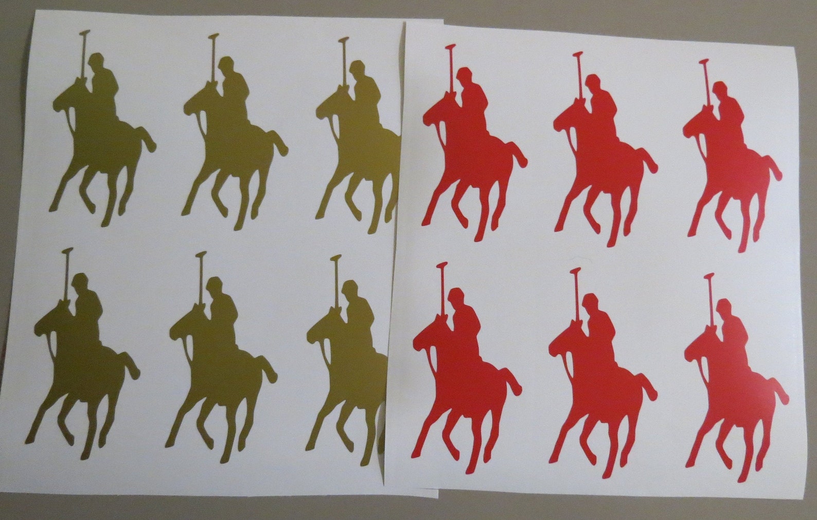 Set of 12 Polo Player Vinyl Decal Polo Horse Decal Stickers | Etsy