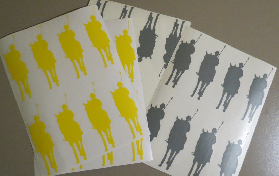 Set of 8 Polo Player Vinyl Decal, Polo Horse Decal Stickers, Party ...
