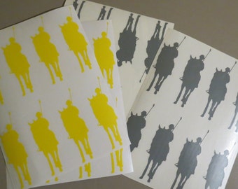 Set of 12 Polo Player Vinyl Decal Polo Horse Decal Stickers | Etsy