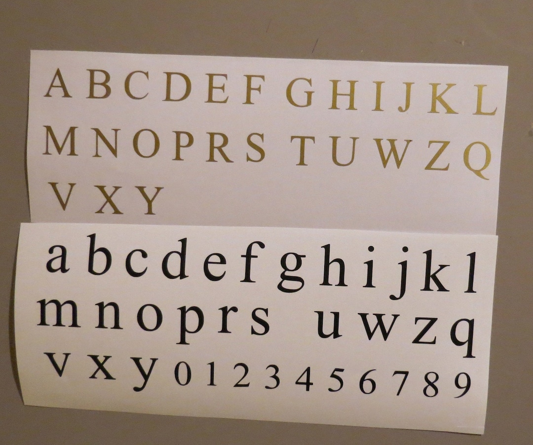 Block Capital Letter Alphabet Vinyl Decals - Etsy