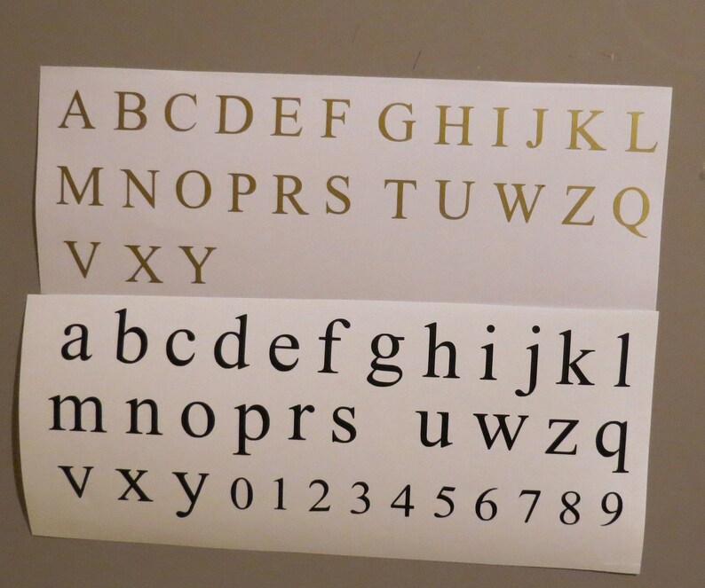 Block Capital Letter Vinyl Alphabet - Etsy