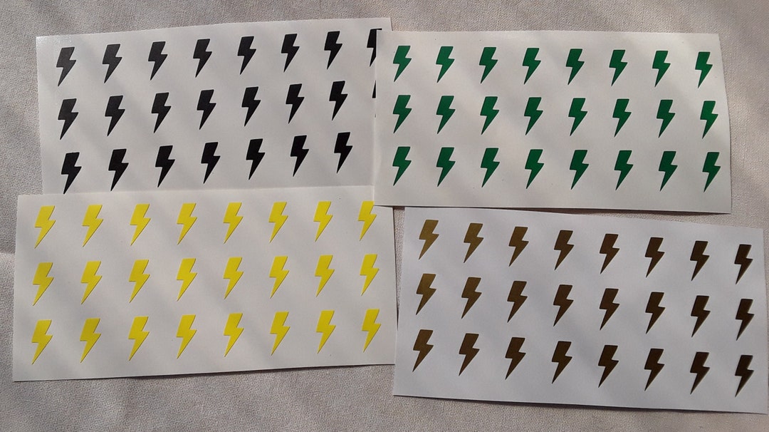 Set of 24 Thunder Vinyl Decals Lightning Bolt Decals / - Etsy