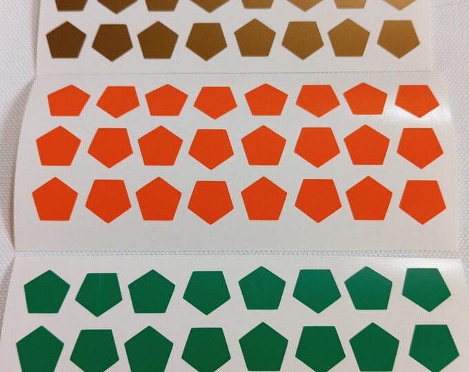 Pentagon Temporary Tattoo Sticker set of 2 - Etsy