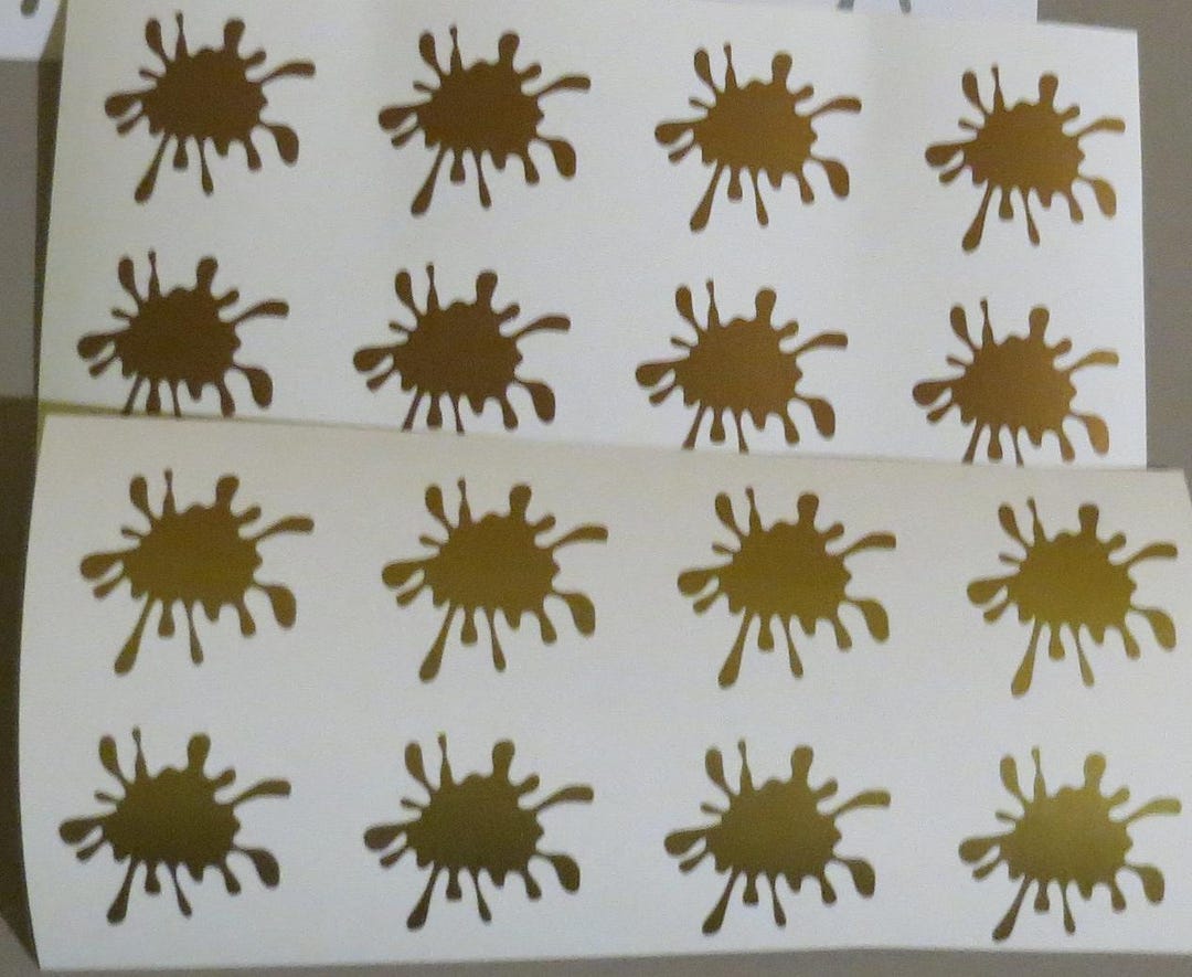 Set of 8 Paint Splash Vinyl Decal. - Etsy