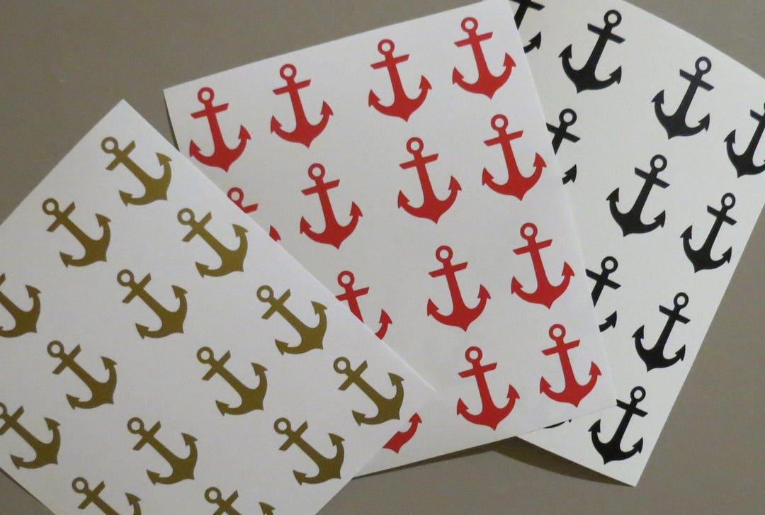Set-8 Anchor Stickers,nautical Anchor Sticker,party Decoration,baby ...