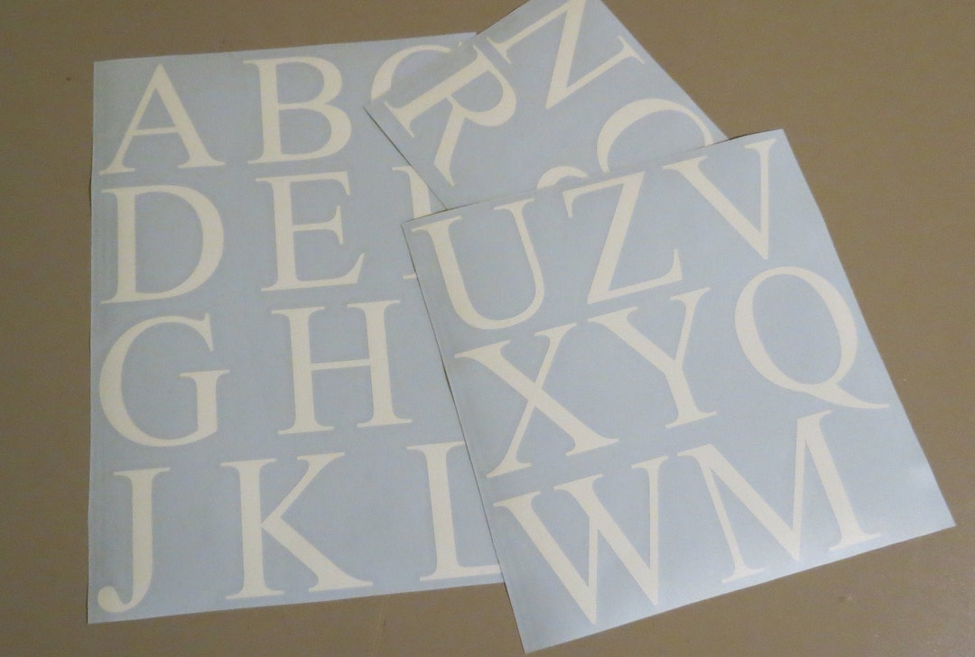 Block Letter Vinyl Alphabet, Block Letter Initials, Vinyl Alphabet ...