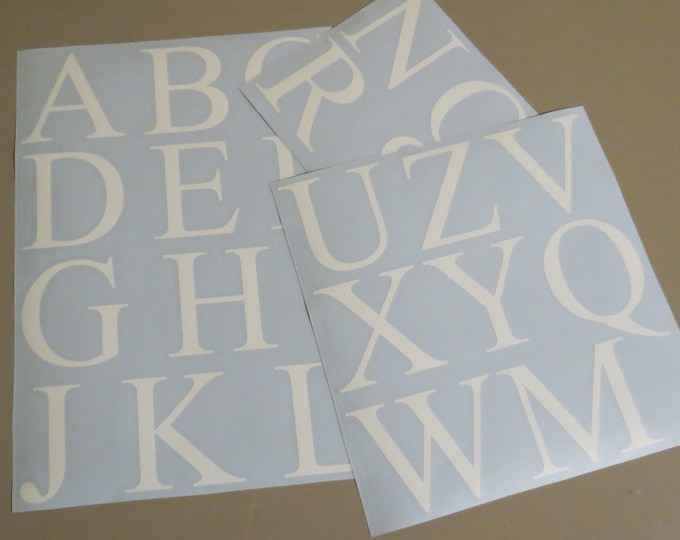 Corsiva Font Alphabet Vinyl Decals , Full Alphabet Capital Letters ...