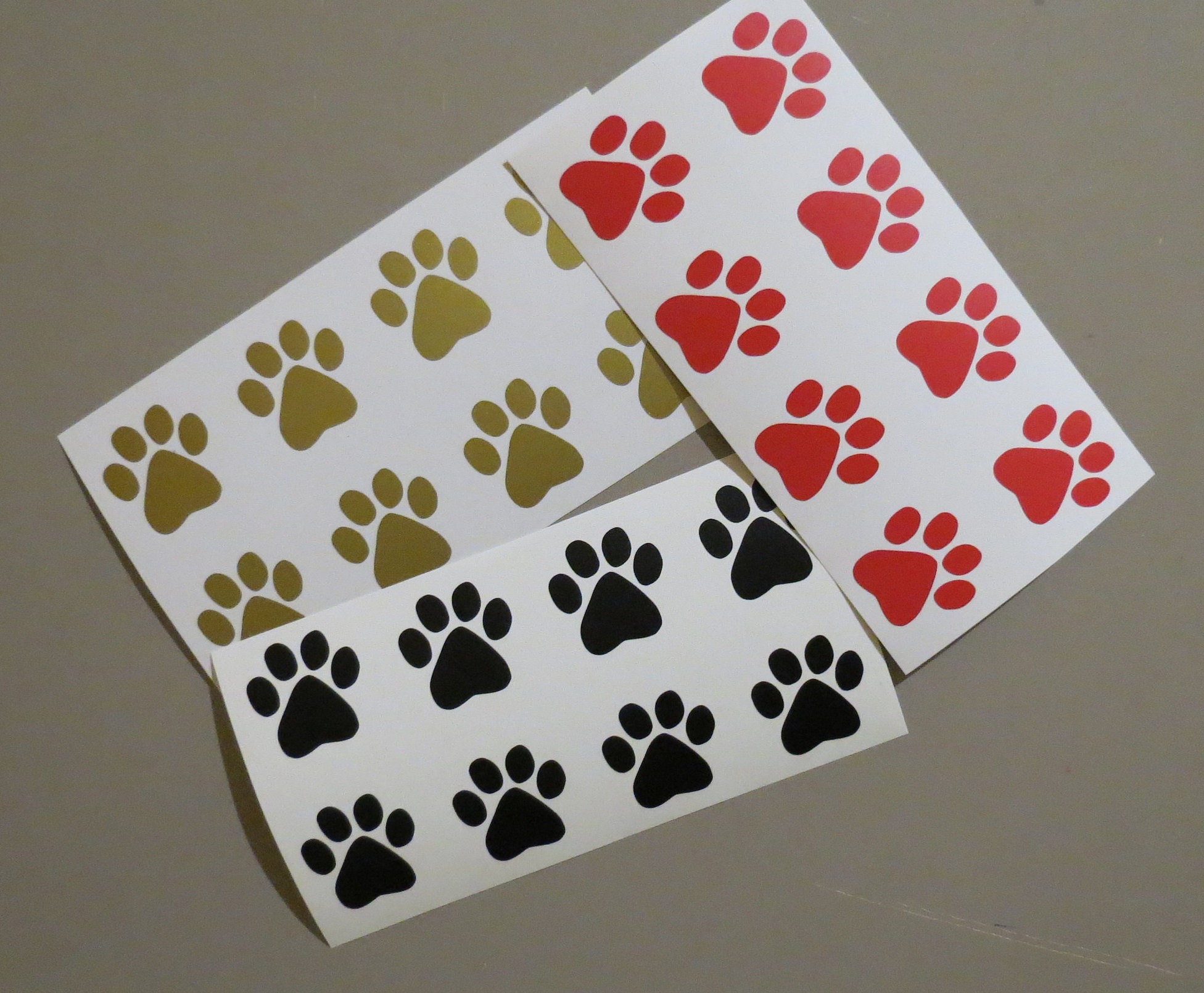 Stickers, Labels & Tags DIY decals/stickers Set of 8 Paw vinyl Decals ...