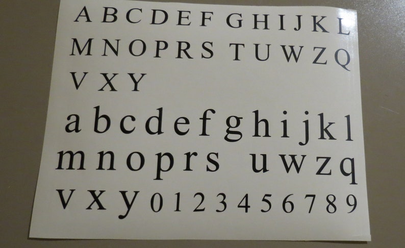 Block Capital Letter Vinyl Alphabet - Etsy