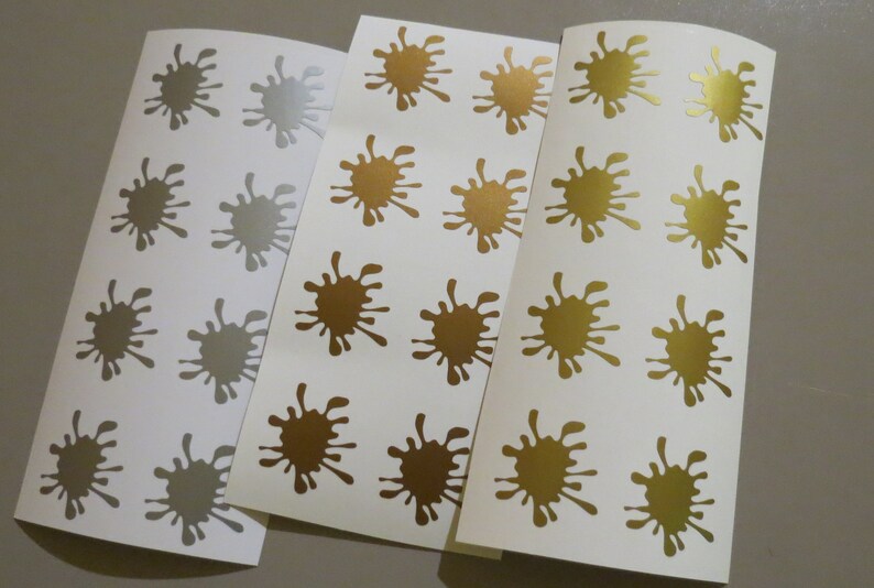 Set of 8 Paint Splash Vinyl Decal. - Etsy