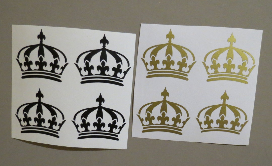 Set of 6/12/24/36/48/60 - Crowns Vinyl Decals .princess Party Decals ...