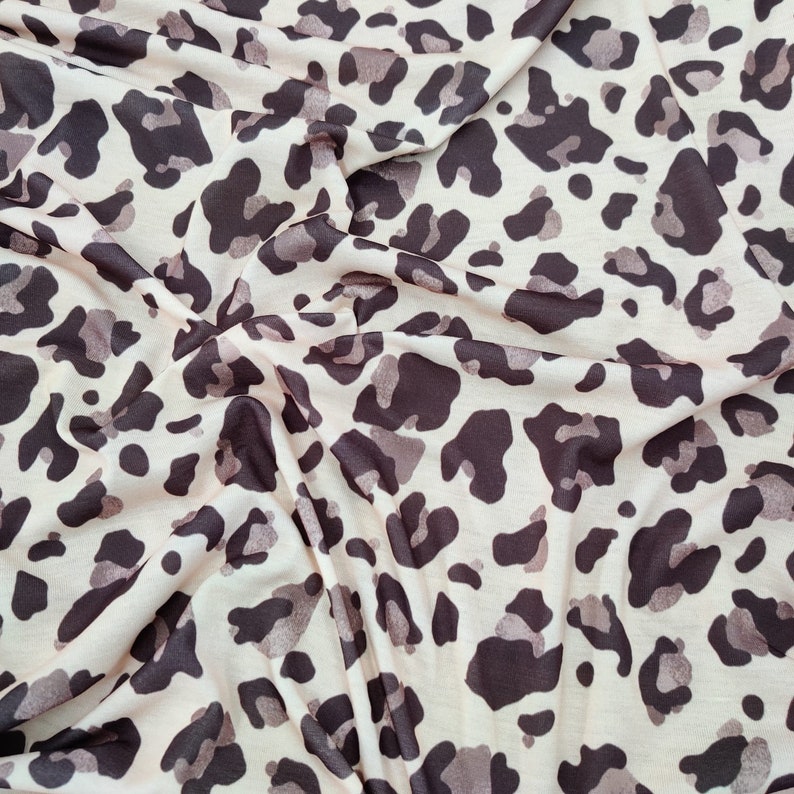 FS649 Camo Leopard Army Print on High Quality Dress Making Jersey ...