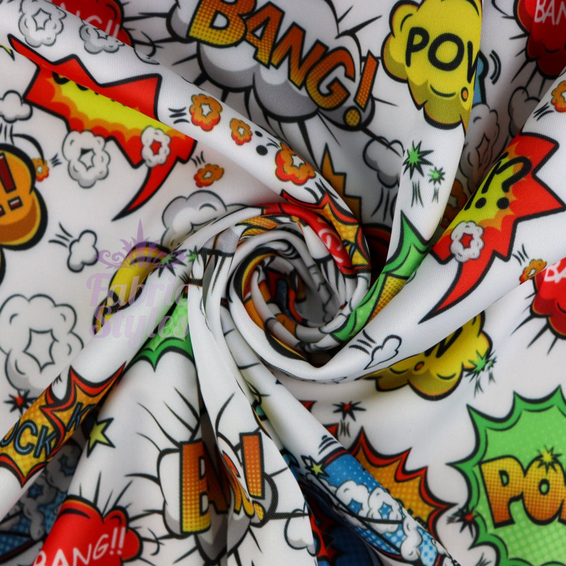 FS161_ 9 White Comic Boom Bang Pow Knock What Oops Wow Print - Etsy